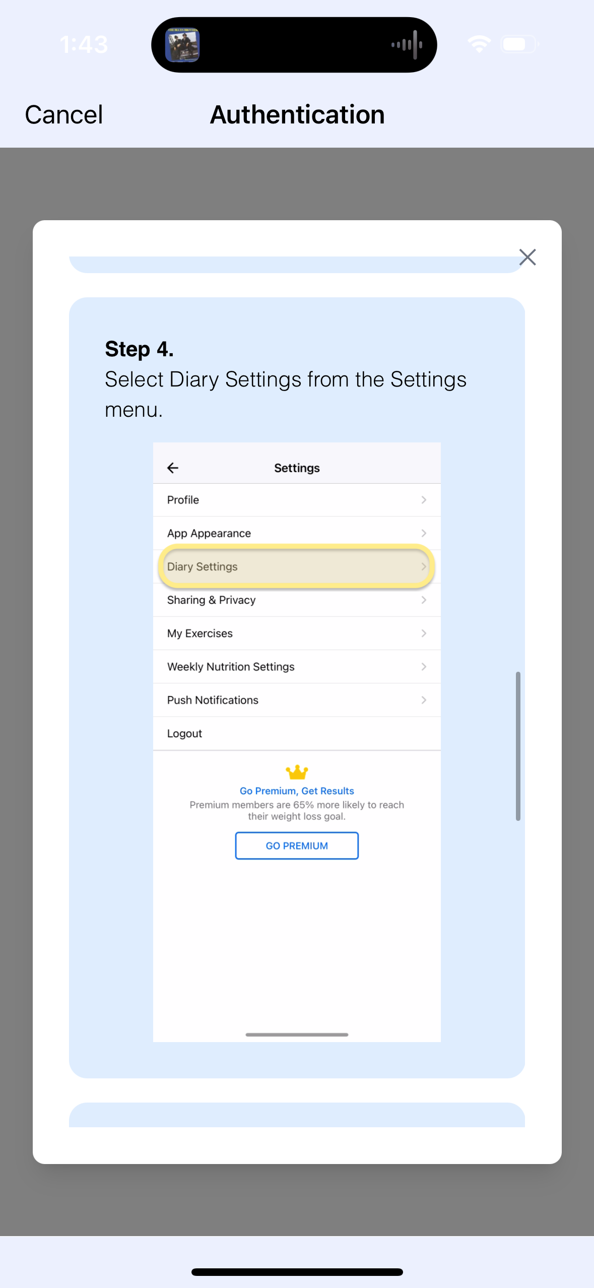 Connecting MyFitnessPal to Your Allie Account – Codex Health